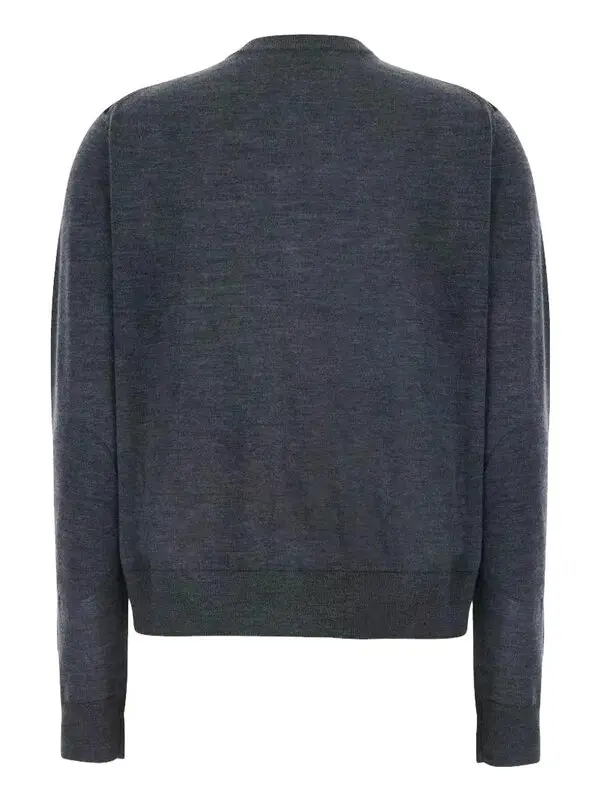 SEMICOUTURE Diana Argyle-pattern Virgin Wool Cardigan - Grey
