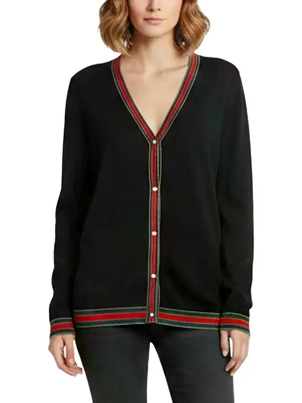 Gucci Web-detail Cardigan - Blue