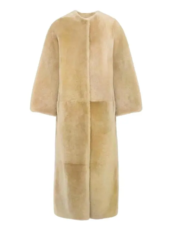 YVES SALOMON Reversible Shearling Coat - Neutrals