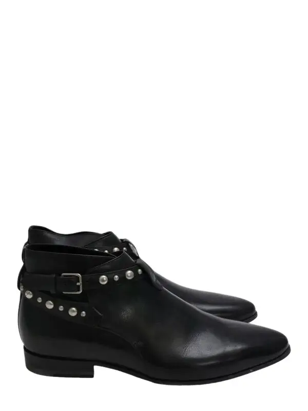 Saint Laurent Studded Ankle Boots - Black
