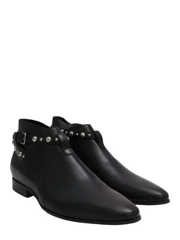 Saint Laurent Studded Ankle Boots - Black