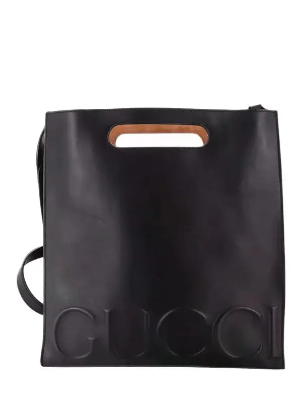 Gucci Leather Large Tote Bag - Black