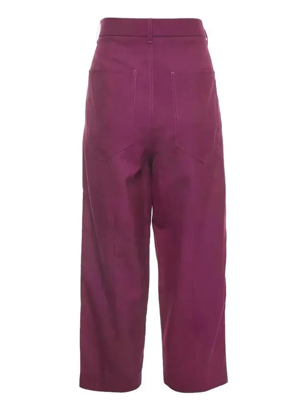 Marni Regular-fit Virgin Wool Trousers - Purple