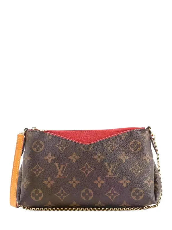 LOUIS VUITTON Pallas Monogram Canvas With Leather Clutch Bag - Red
