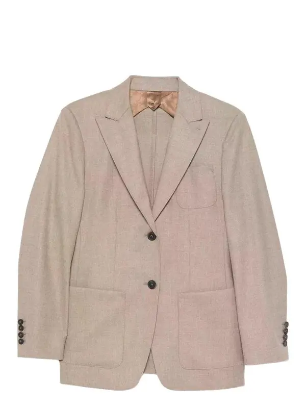 Max Mara Single-breasted Notch-lapels Blazer - Neutrals