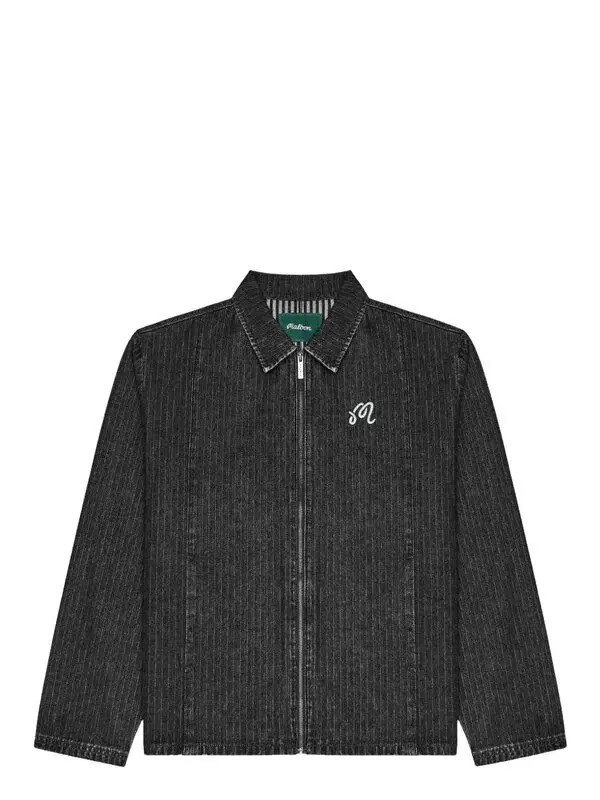 MALBON Foreman Striped Denim Jacket - Black