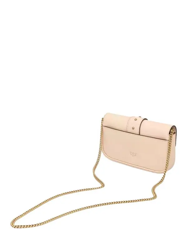 Pinko Love Birds Shoulder Bag - Neutrals