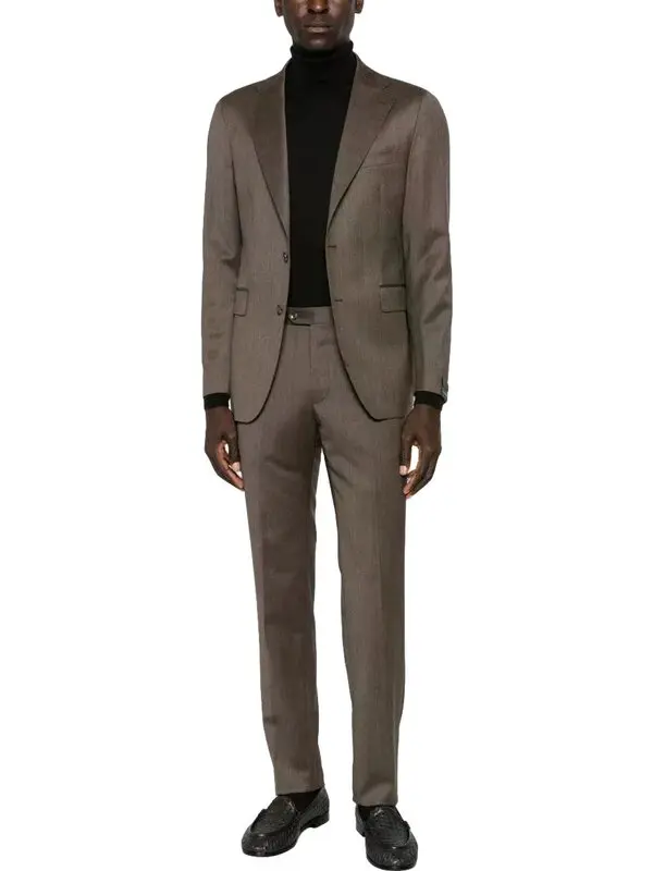 Tagliatore Single-breasted Suit - Brown