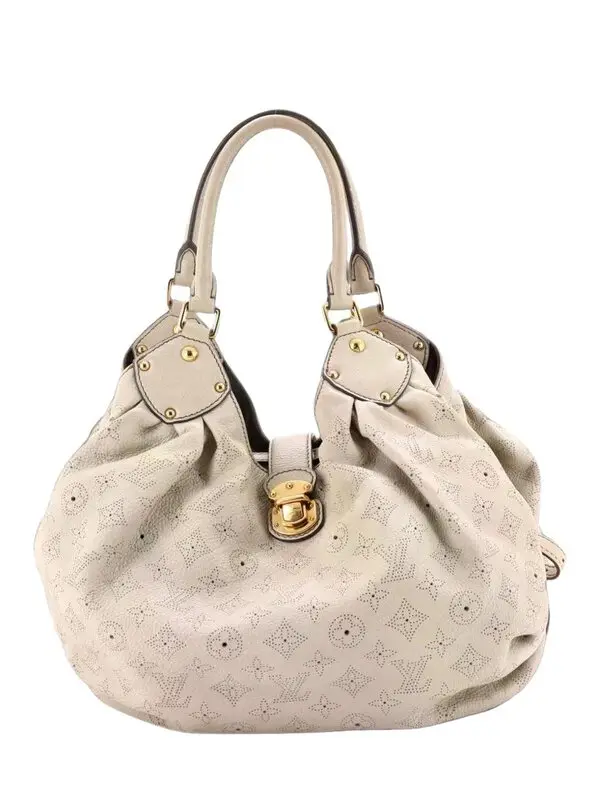 LOUIS VUITTON Mahina Leather Hobo Bag - Neutrals
