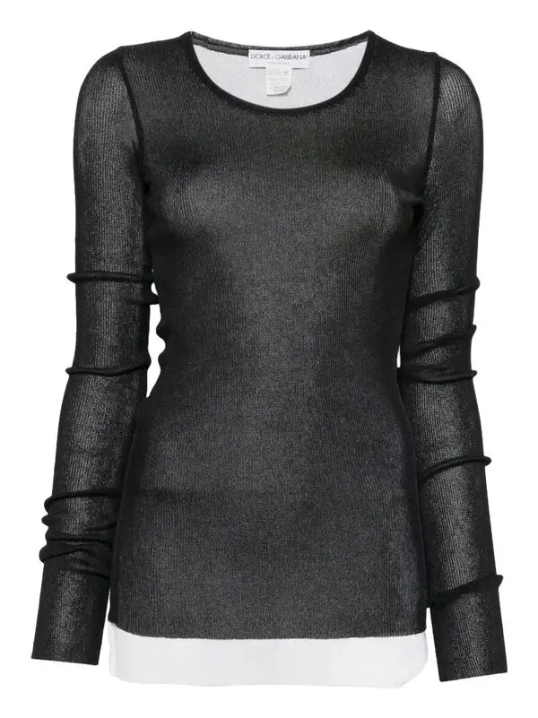 Dolce & Gabbana 2000s Layered Long-sleeve Top - Black