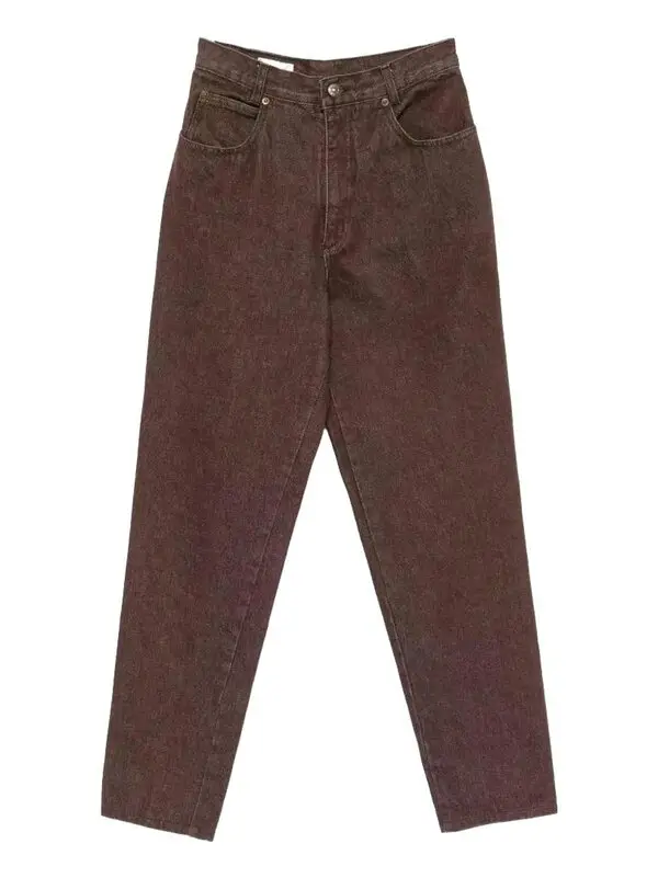 Fendi Logo-patch Jeans - Brown