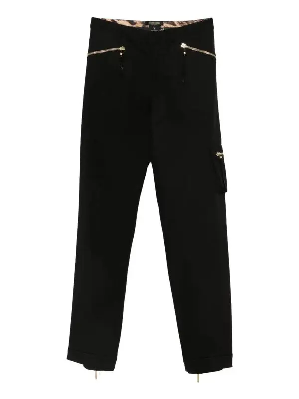 Roberto Cavalli 2000s Zip-detail Cargo Pants - Black