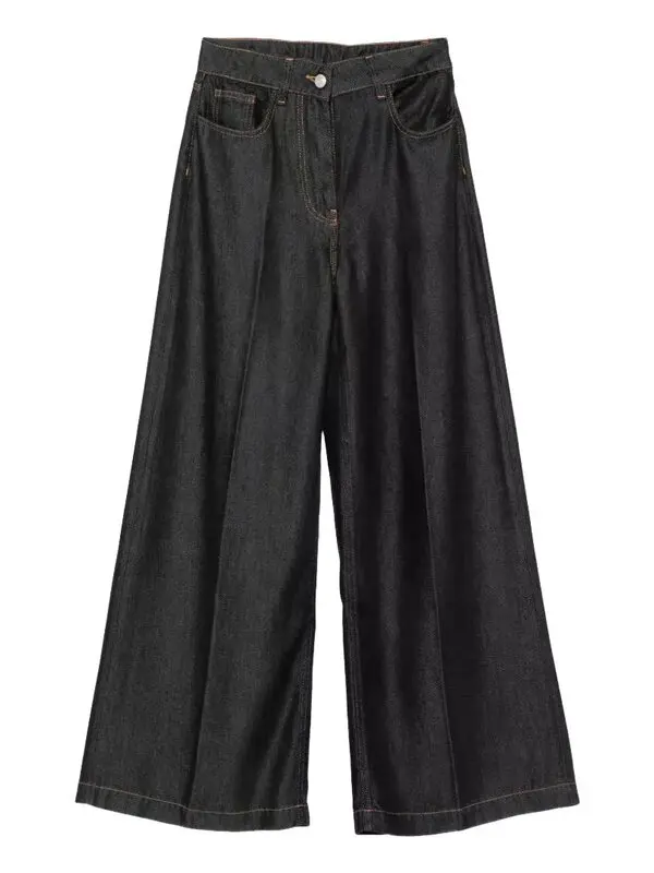 NUDE Wide-leg Denim Trousers - Black