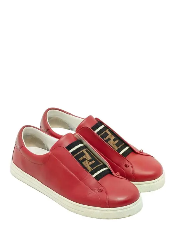 Fendi Rockoclick Ff Slip-on Sneakers - Red