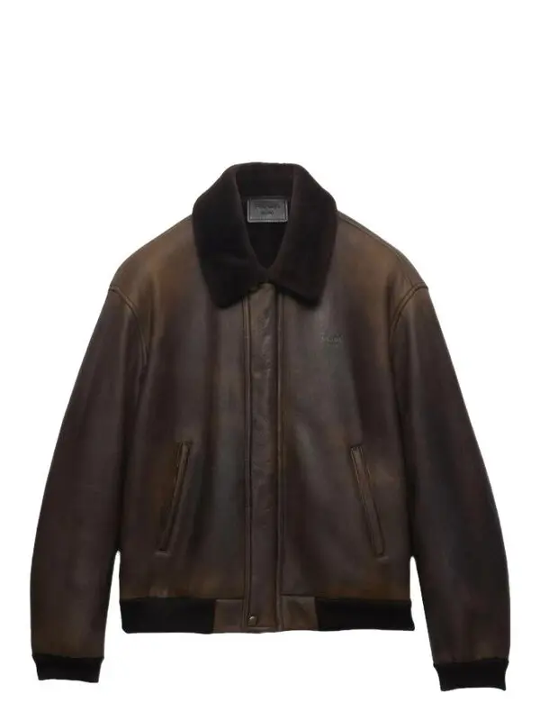 Prada Leather Bomber Jacket - No
