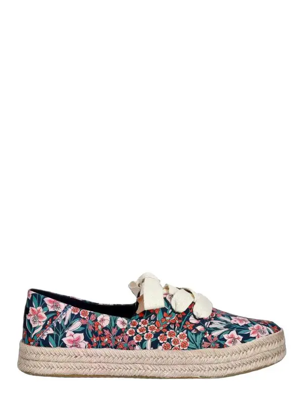 Toms Carolina Floral-print Platform Espadrilles - Blue