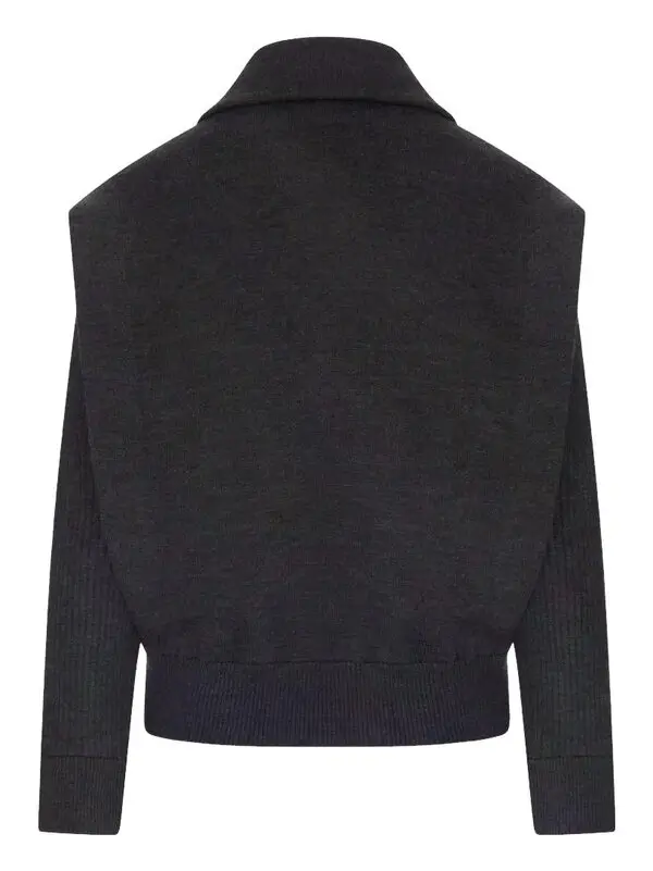 Giorgio Armani Wool Zip-up Jacket - Grey