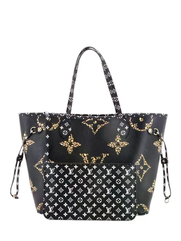 LOUIS VUITTON Neverfull Nm Limited Edition Jungle Monogram Giant Mm Tote Bag - Black