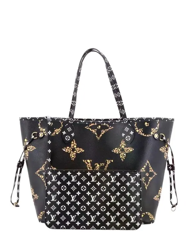 LOUIS VUITTON Neverfull Nm Limited Edition Jungle Monogram Giant Mm Tote Bag - Black