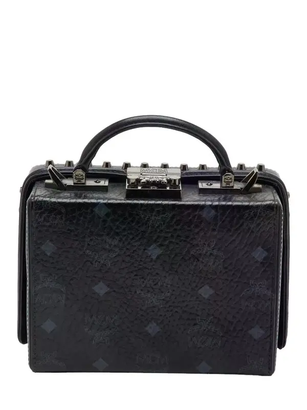 Mcm Berlin Studded Box Shoulder Bag - Black