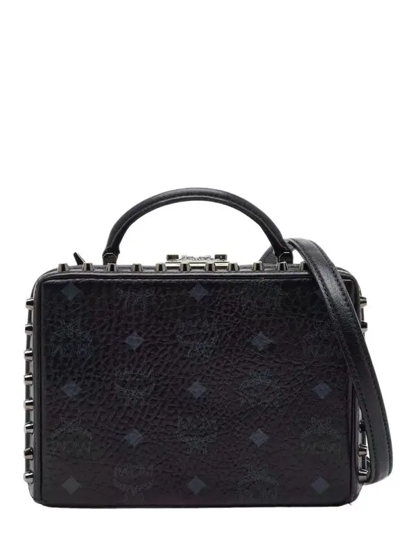 Mcm Berlin Studded Box Shoulder Bag - Black