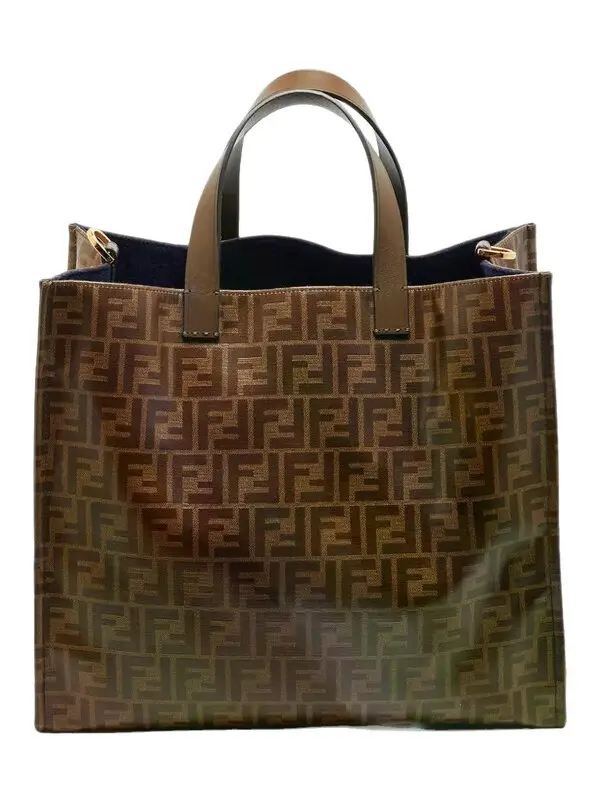 Fendi Logo Mania Zucca Tote Bag - Brown