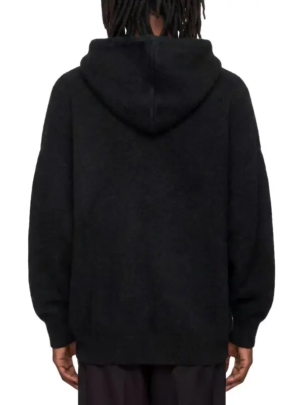 Rick Owens Knitted Drawstring Hoodie - Black
