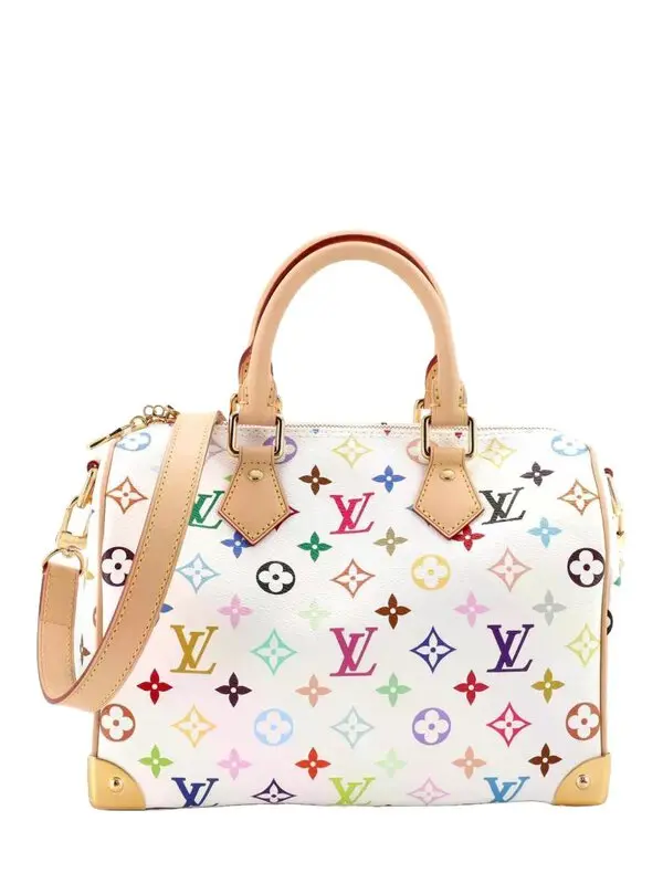 LOUIS VUITTON X Takashi Murakami Speedy Soft Bandouliere Bag Monogram Multicolor 25 Satchel - Multicolour