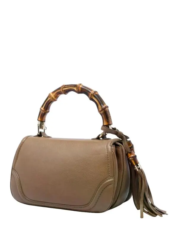 Gucci Calfskin New Bamboo Satchel - Brown