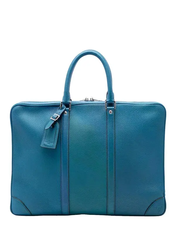 LOUIS VUITTON 2013 Taurillon Porte Documents Voyage Business Bag - Blue