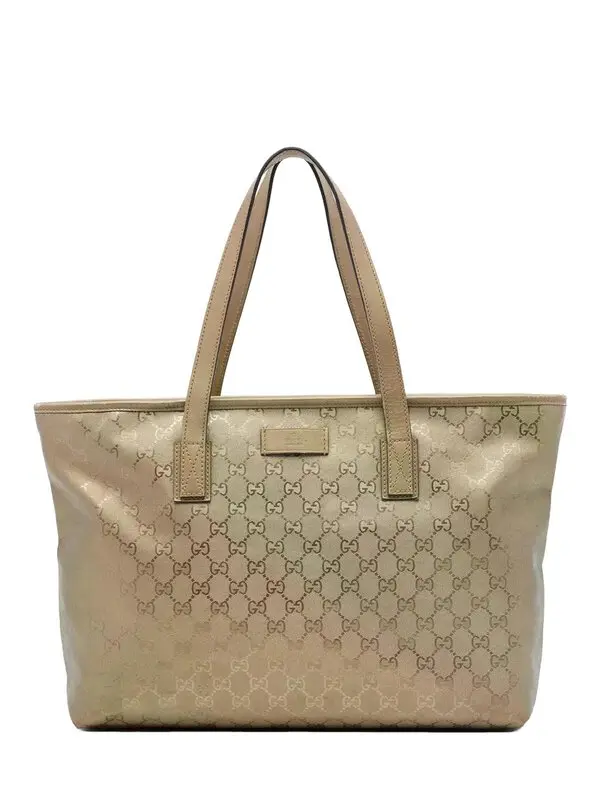 Gucci 2016-2026 Medium Gg Imprime Tote Bag - Gold