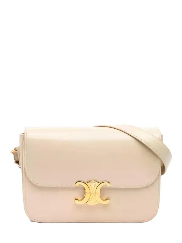 Celine Classique Shiny Calfskin Triomphe Crossbody Bag - Neutrals