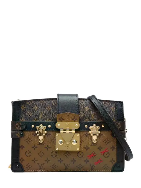 LOUIS VUITTON Monogram Reverse Trunk Clutch Crossbody Bag - Brown