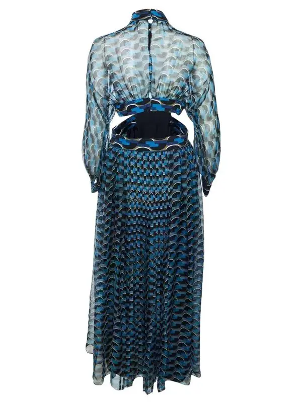 Fendi Cut-out Maxi Dress - Blue