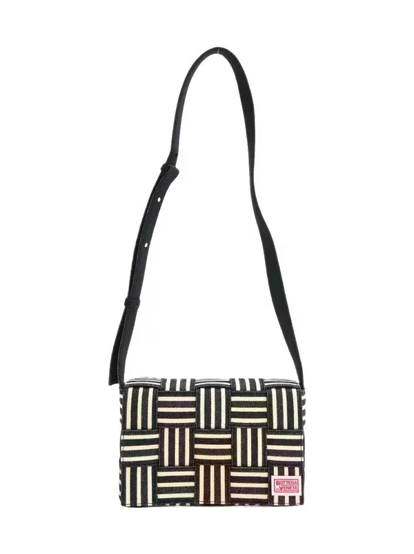 Bottega Veneta Cassette Woven Shoulder Bag - Black