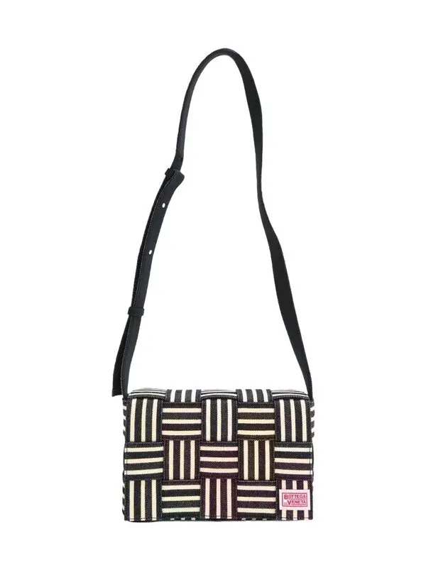 Bottega Veneta Cassette Woven Shoulder Bag - Black
