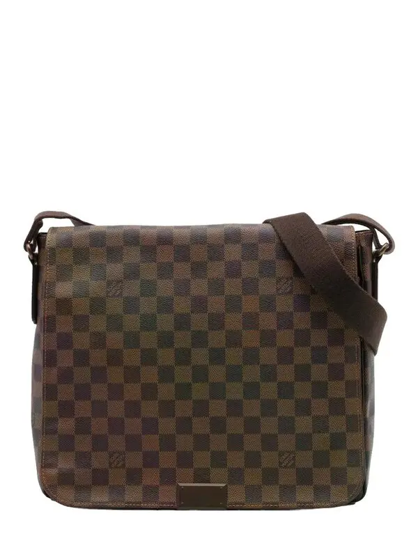 LOUIS VUITTON Damier Ebene Canvas District Mm Crossbody Bag - Brown