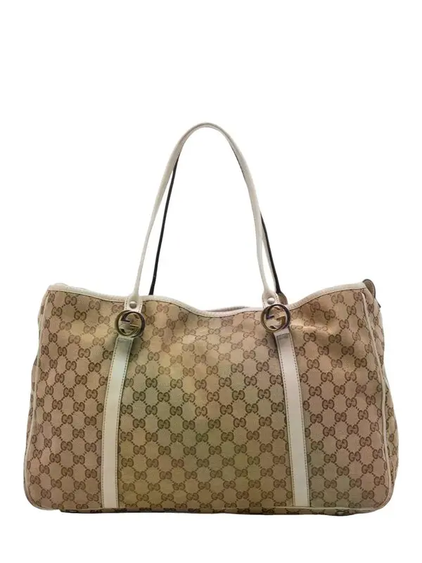 Gucci Gg Canvas Twins Tote Bag - Neutrals