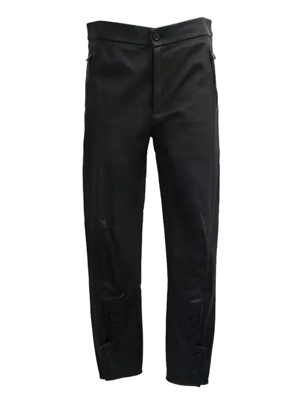 Bottega Veneta Slim-fit Leather Trousers - Black