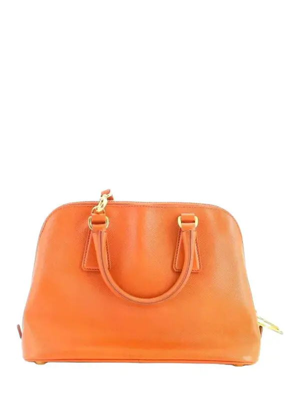 Prada Promenade Bag Saffiano Leather Small Satchel - Orange