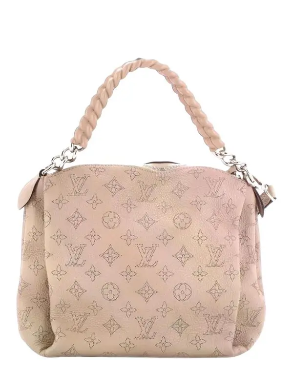 LOUIS VUITTON Babylone Handbag Mahina Leather Bb Hobo Bag - Neutrals