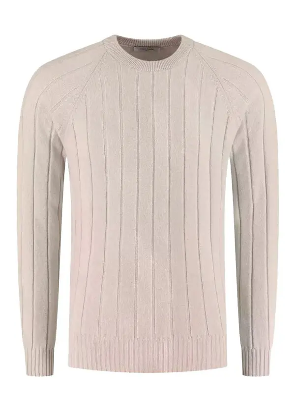 GRAN SASSO Ribbed-knit Raglan-sleeve Pullover - Neutrals