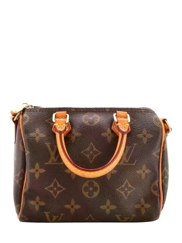 LOUIS VUITTON Speedy Bandouliere Monogram Canvas Nano Cross Body Bag - Brown