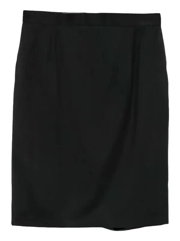 Versace 2000s Medusa-head-button Skirt - Black