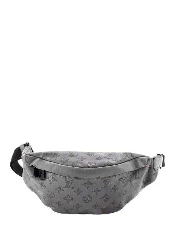 LOUIS VUITTON Discovery Bumbag Monogram Shadow Leather Pm Belt Bag - Grey