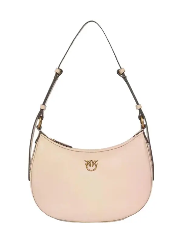 Pinko Leather Half Moon Shoulder Bag - Neutrals