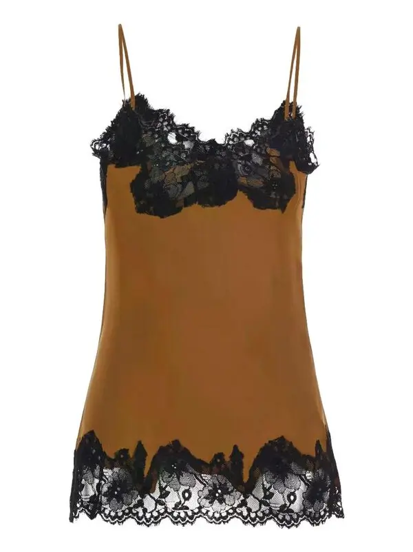 Gold Hawk Marilyn Silk Camisole Top - Brown