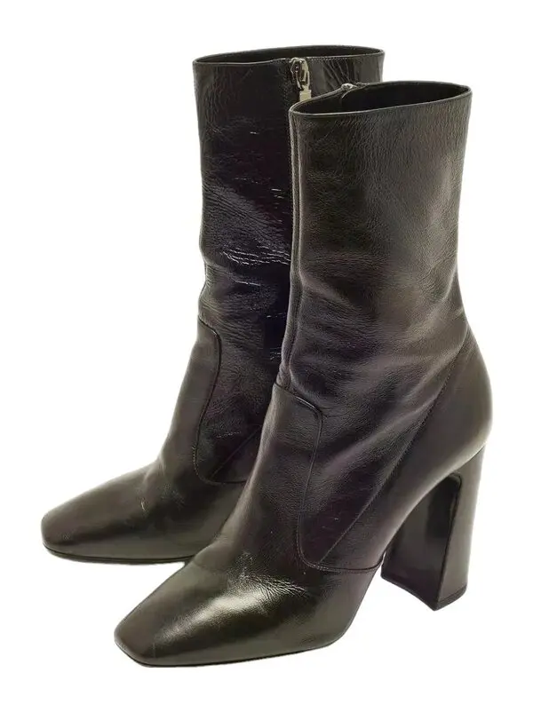 Saint Laurent Maddie Mid-calf Block-heel Boots - Black