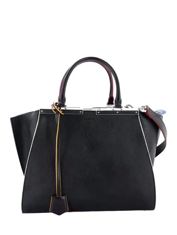 Fendi 3jours Leather Petite Satchel - Black