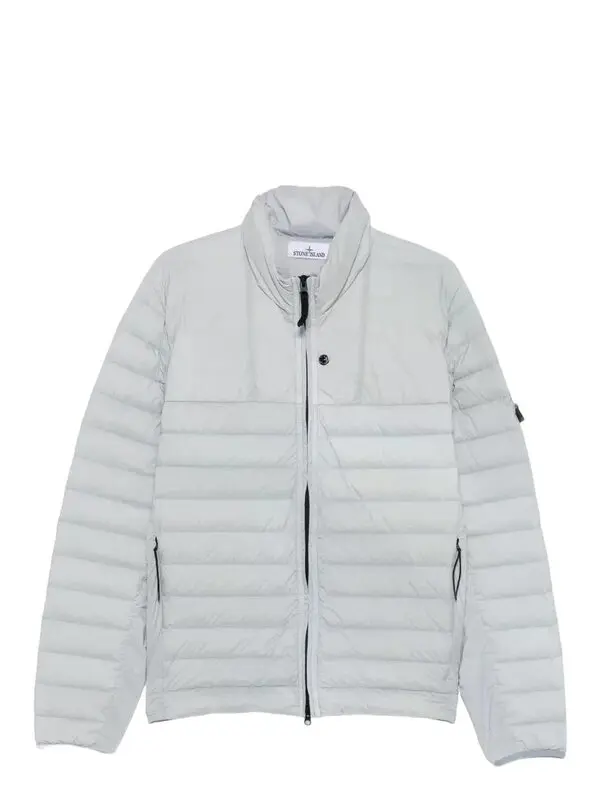 Stone Island Quilted Logo-patch Jacket - Grey